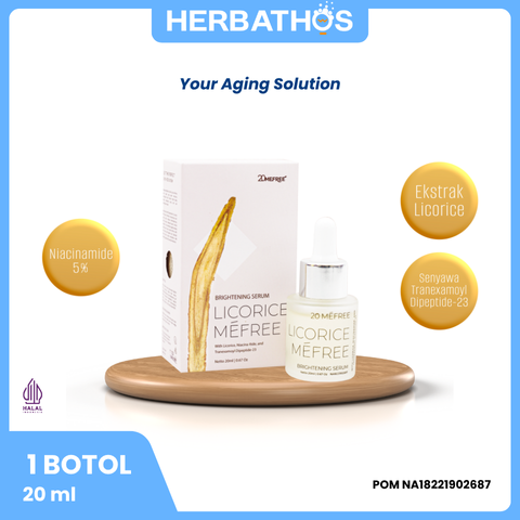 Serum Pencerah Wajah 20Mefree Licorice untuk Kulit Cerah – HERBATHOS